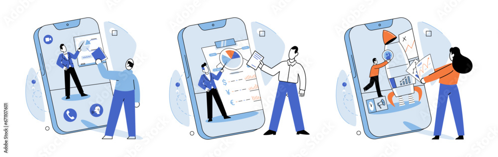 Online communication. Vector illustration. Online communication ...