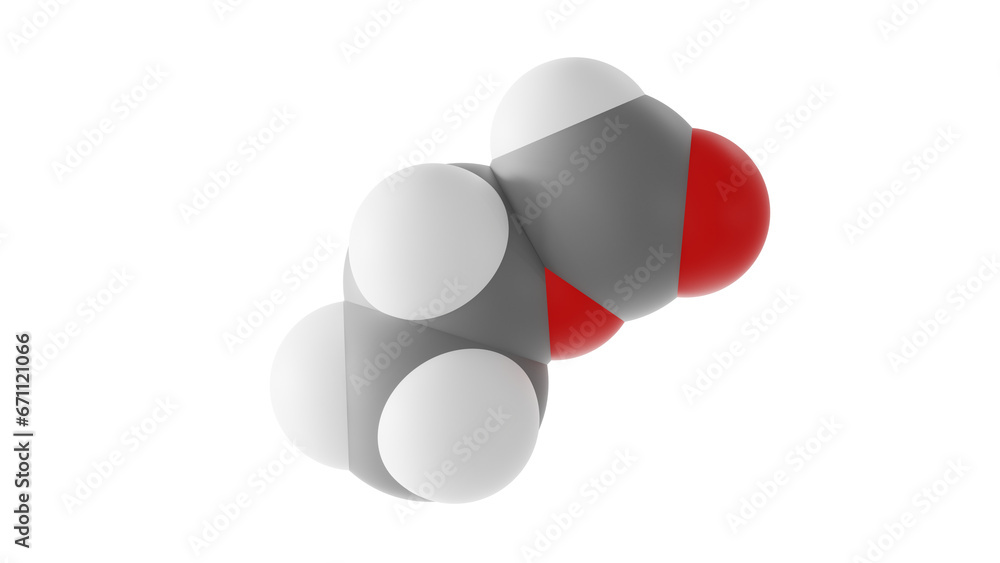 Ethyl Formate Molecule Ester Molecular Structure Isolated 3d Model