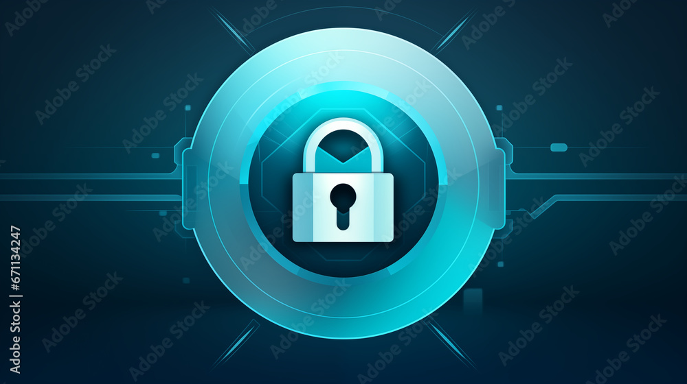 high-tech security-themed background featuring prominent lock symbol ...