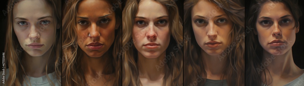 Faces showcasing varying degrees of indifference, each increasingly ...