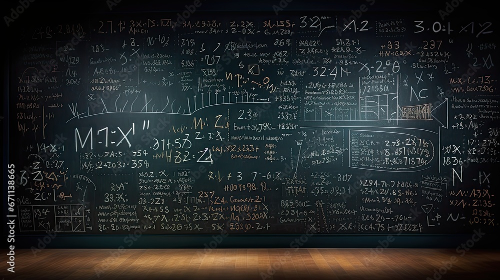 A mathematical formula written on a chalkboard, symbolizing statistical ...