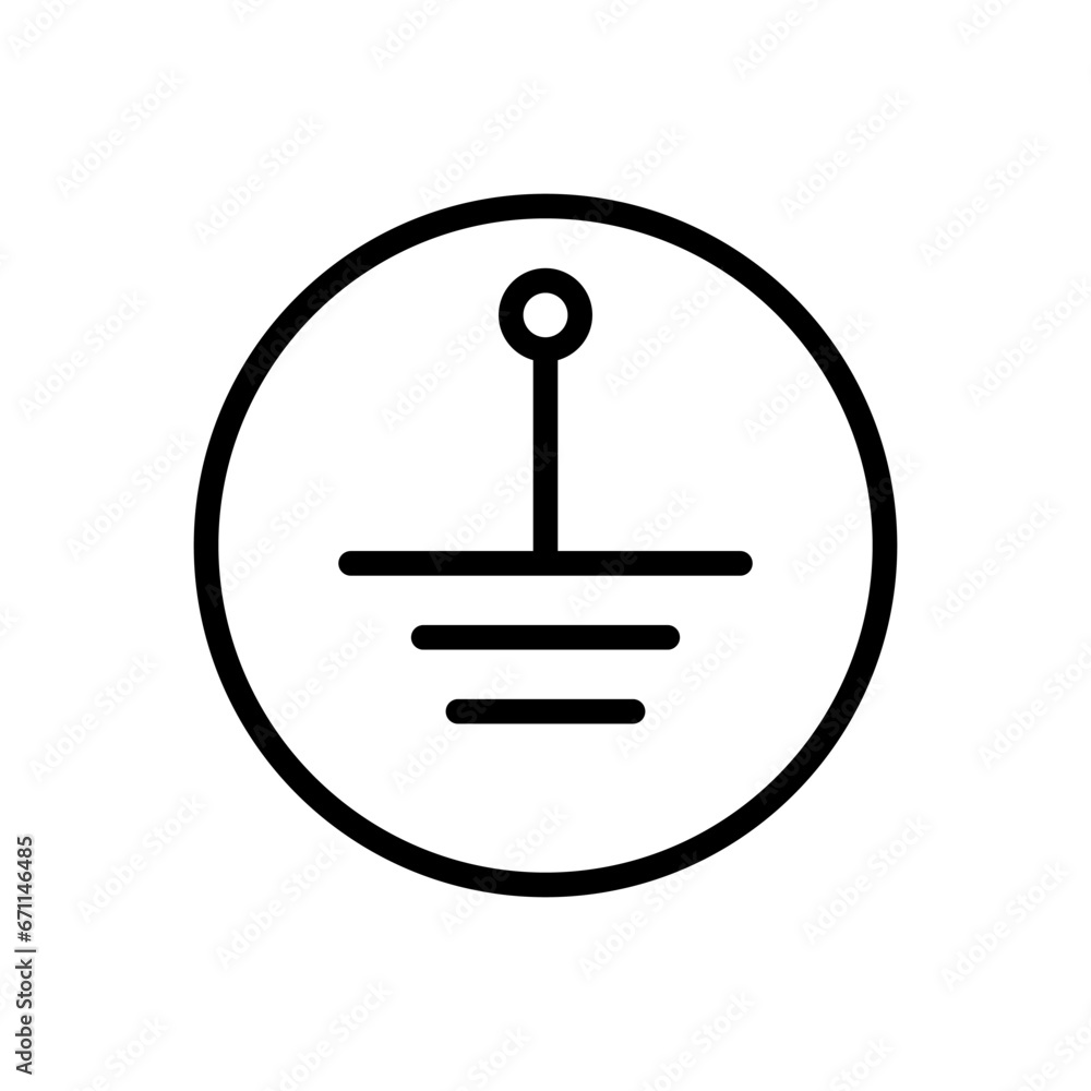 Electrical Grounding icon, Earth Ground Symbol sign design. Stock ...