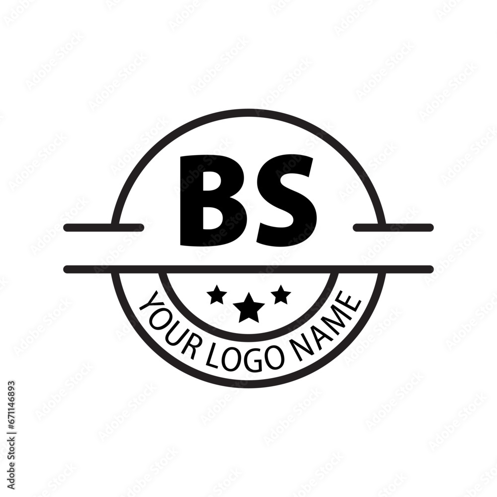 letter BS logo. B S. BS logo design vector illustration for creative ...
