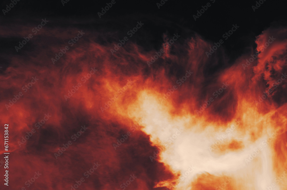 The red sky background looked like smoke and fire. bomb Violent. for ...