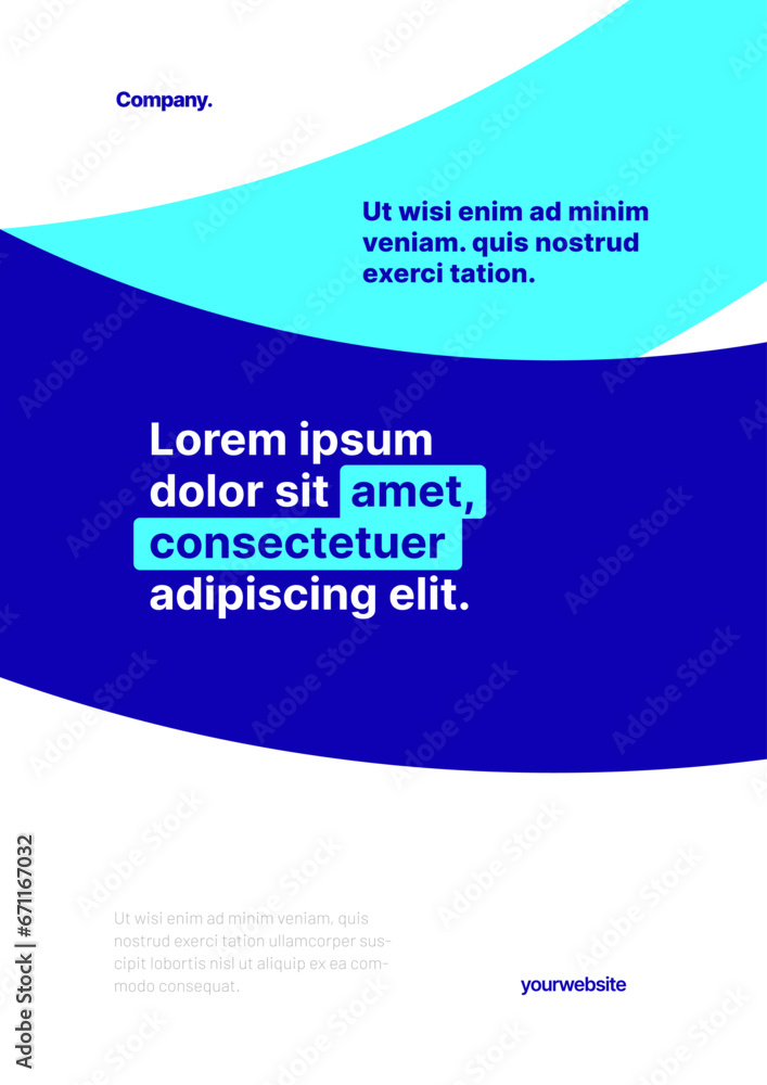 Simple vector layout template for events, companies or any business ...