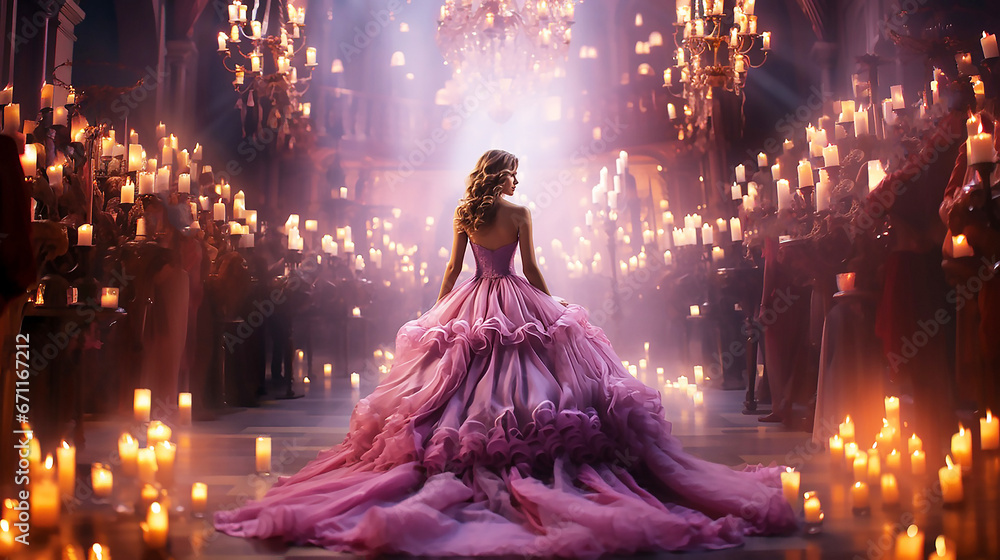 fantasy beauty girl princess . Medieval vintage purple dress ...