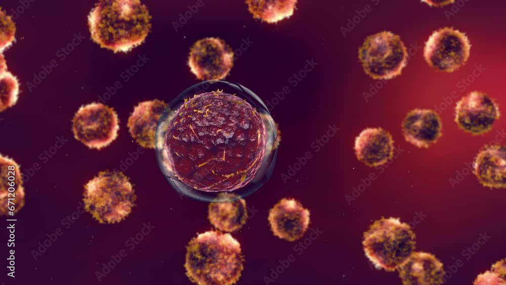 Normal cell mutating into malignant cancer cell (Carcinogenesis ...