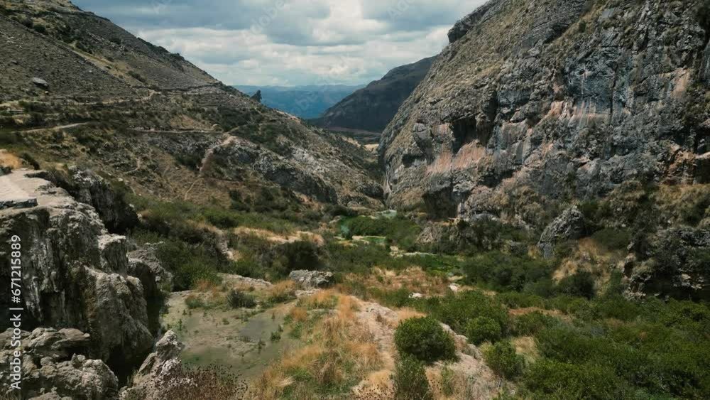 Waterfalls in the Andes mountains. Milpo, Ayacucho, Peru. 6 scenes in ...
