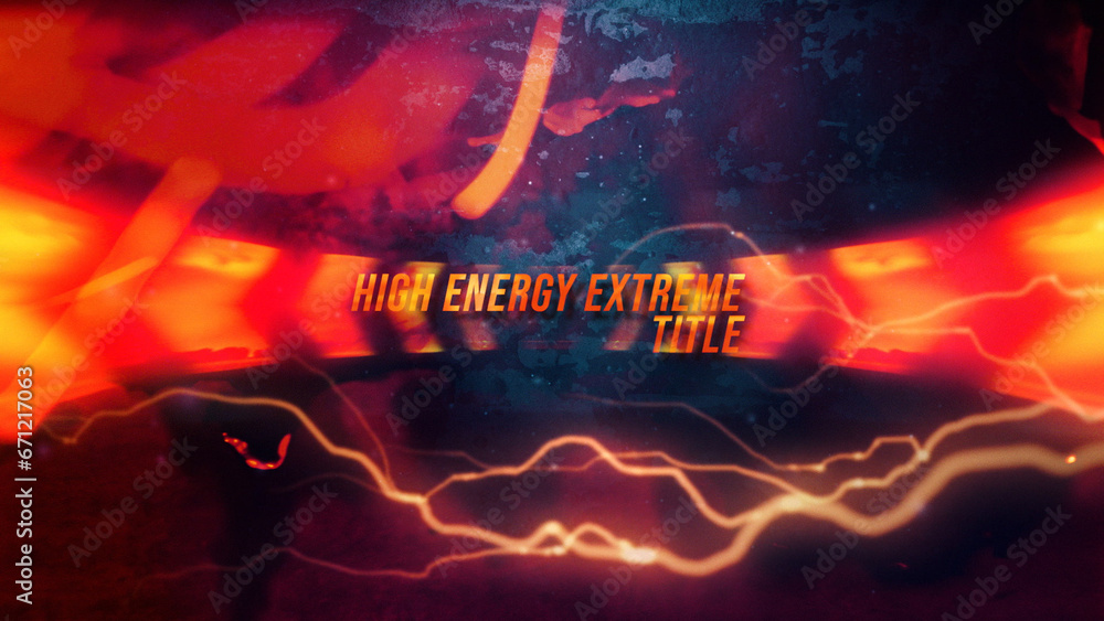 High Energy Extreme Title Stock Template | Adobe Stock