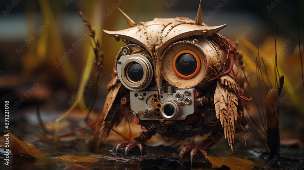 Digital cameras transforming into living creatures with eyes and limbs ...