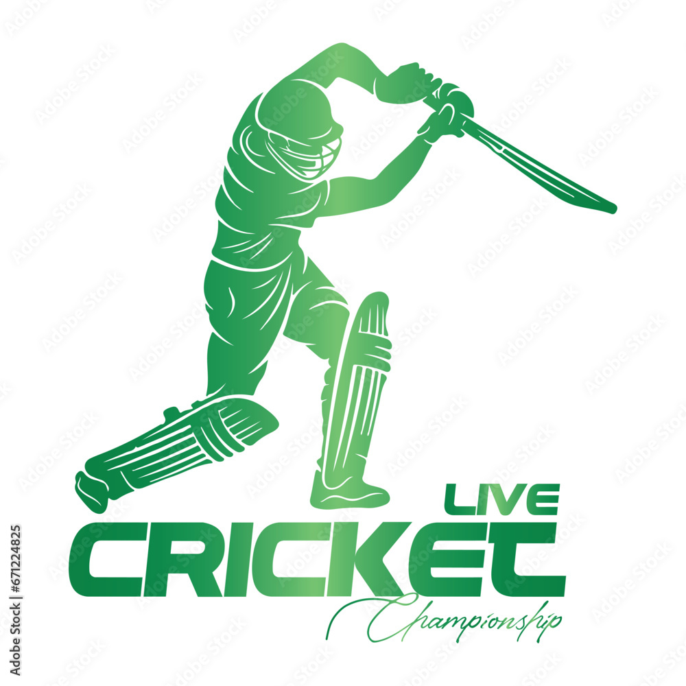 Cricket player, Playing cricket logo design vector. Icon Symbol ...