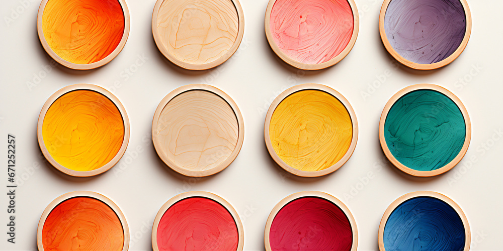 PAINT palette, paint set, colour set isolated on the transparent ...