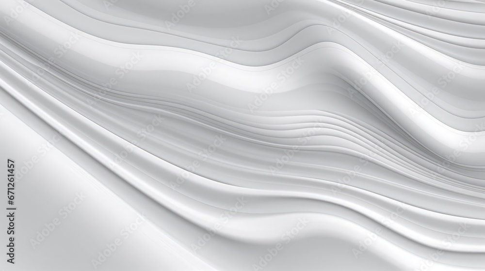 White 3 d background with wave illustration beautiful bending pattern ...