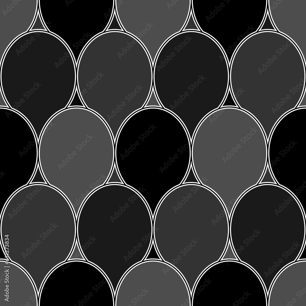 Fish scales wallpaper. Asian traditional ornament with repeated ...