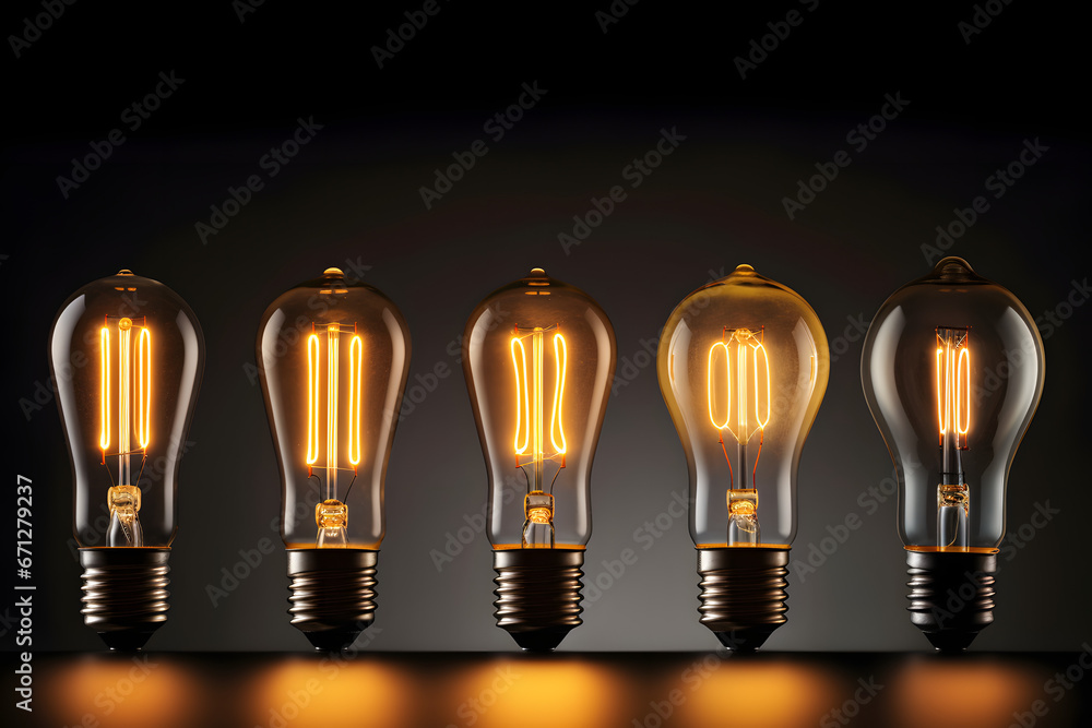 A classic Edison bulb transforming into a modern LED evolution of ...