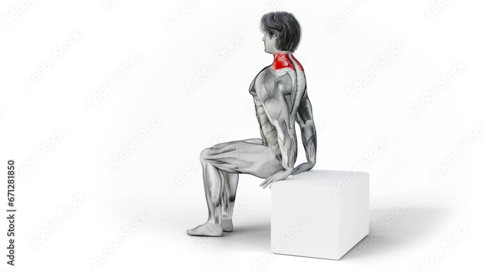 Scapula Dips-3D (120)- Anatomy of fitness and bodybuilding with ...