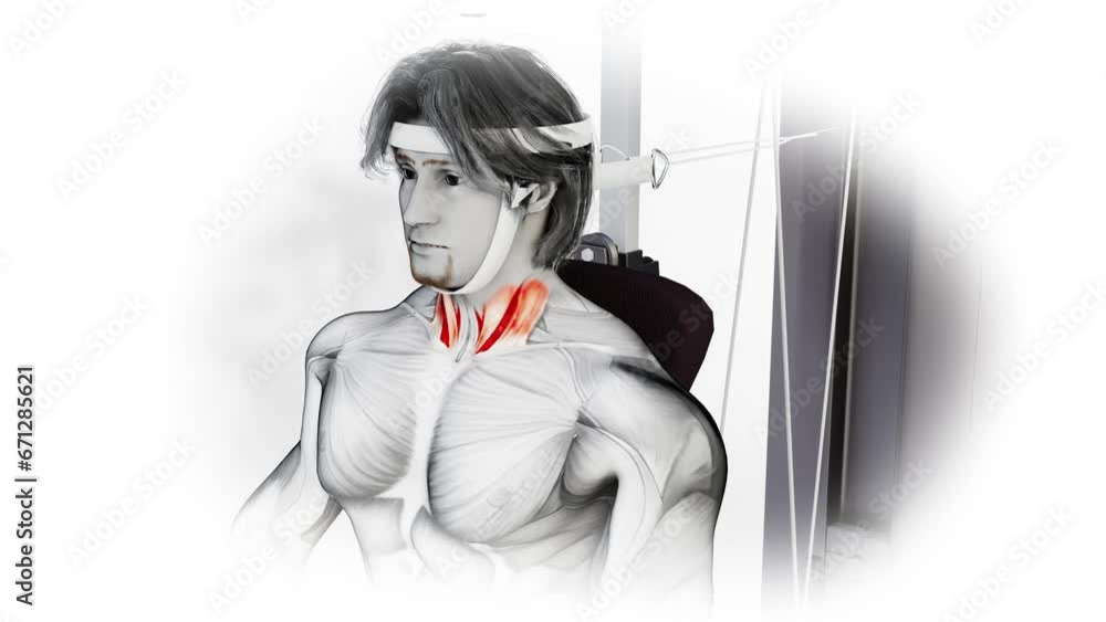 Cable Seated Neck Flexion-3D (172)- Anatomy of fitness and bodybuilding ...