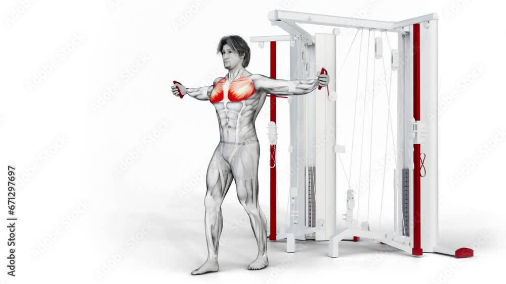 Chest-Cable Pec Fly-3D (459)- Anatomy of fitness and bodybuilding with ...