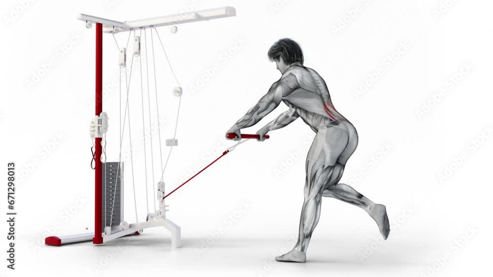 Lower back-Cable Single Leg Deadlift-3D (468)- Anatomy of fitness and ...