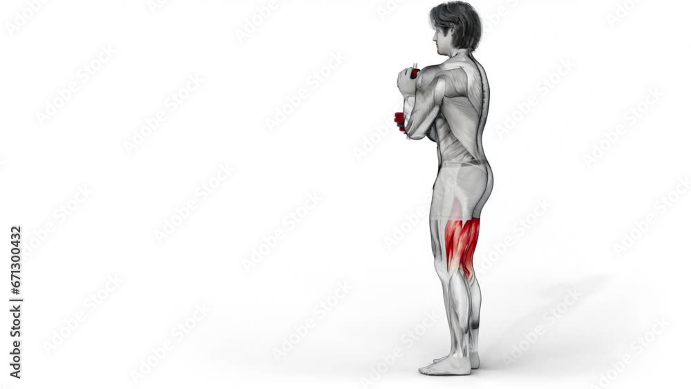 Hamstrings-Dumbbell Goblet Good Morning-3D (519)- Anatomy of fitness ...