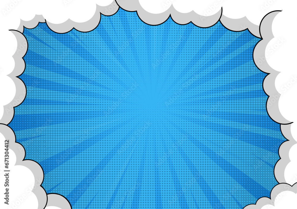 modern comic background with clouds Stock Vector | Adobe Stock