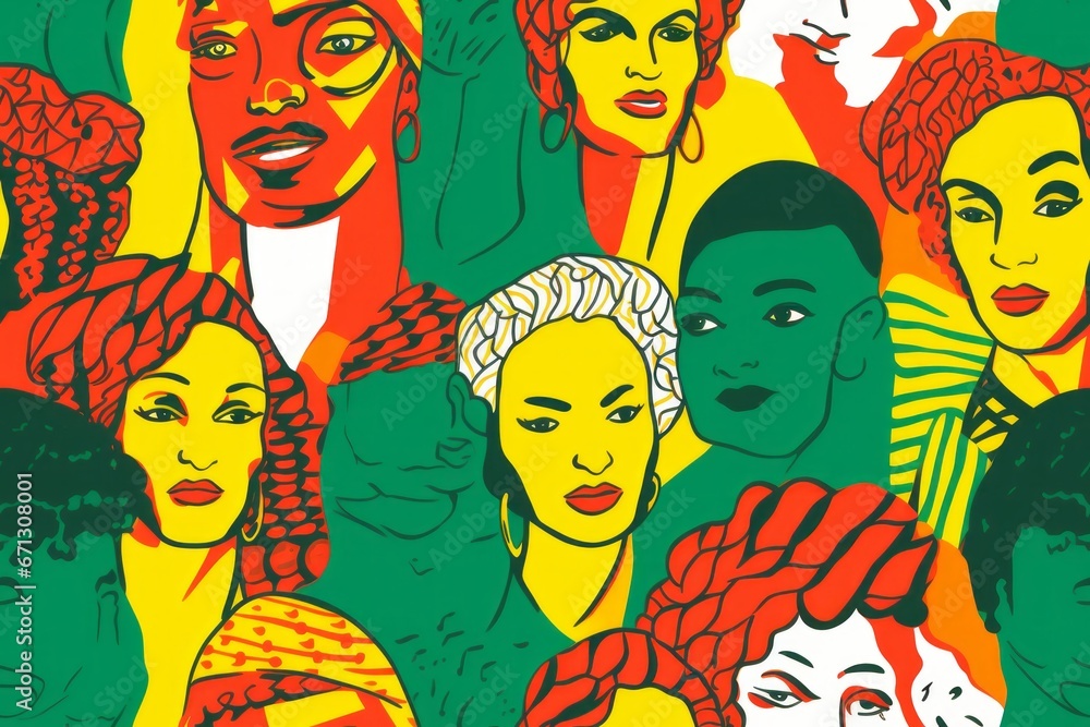 Heavily stylized risograph portraits of members of the black community ...
