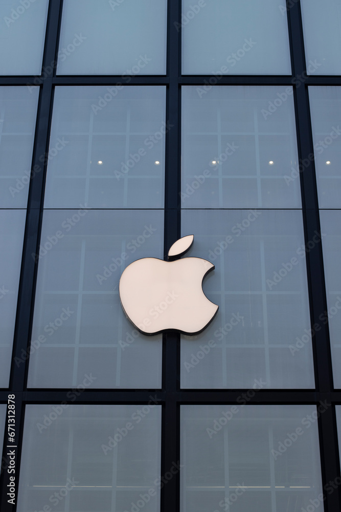 Kyoto, Japan - June 19, 2023: Apple logo is seen at Apple Kyoto ...