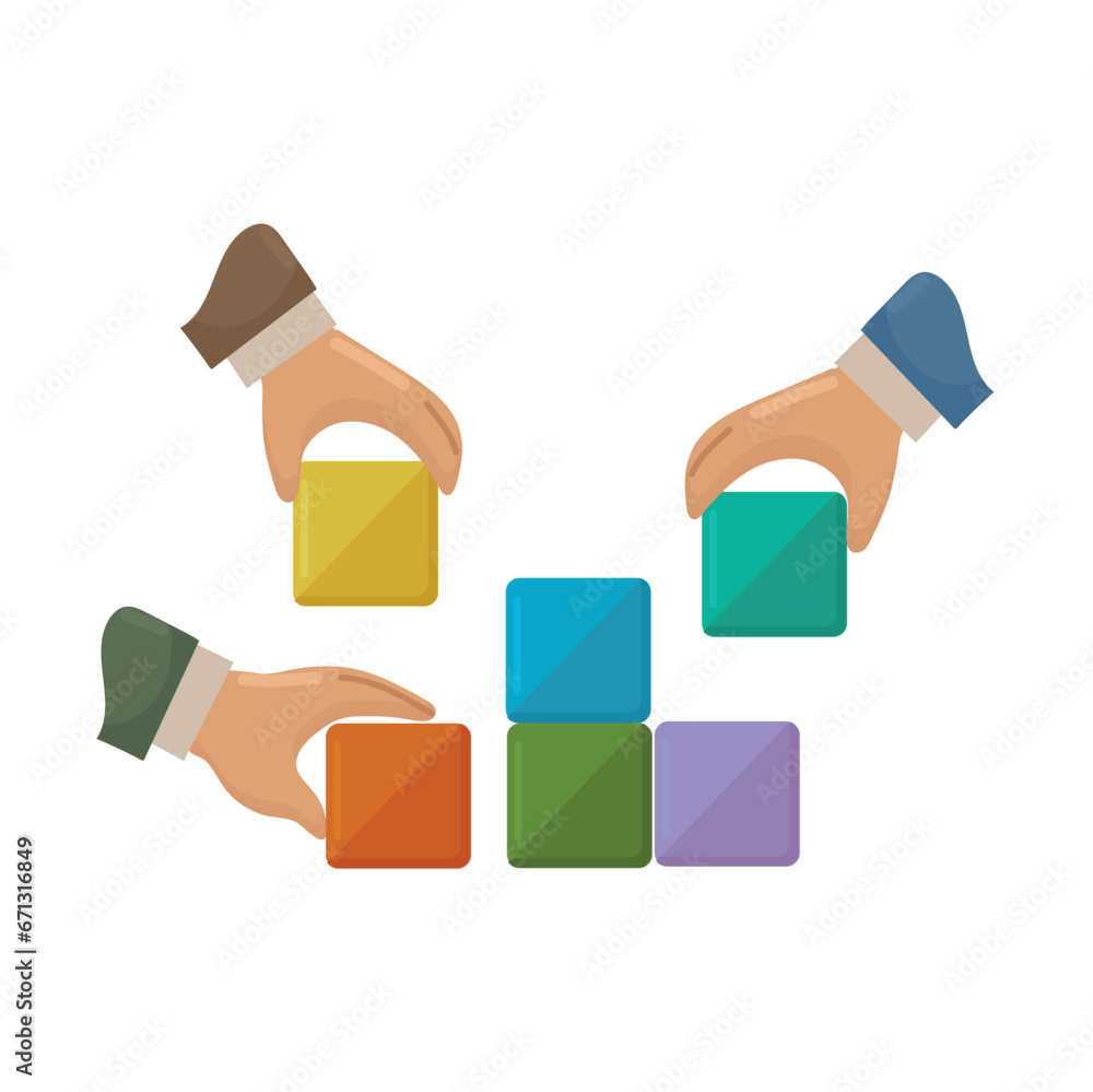 Team building icon clipart avatar logotype isolated vector illustration ...