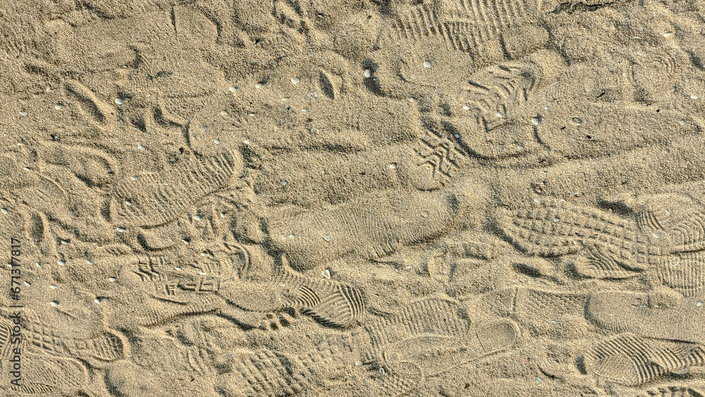 Footwear marks on the beach Stock Photo | Adobe Stock