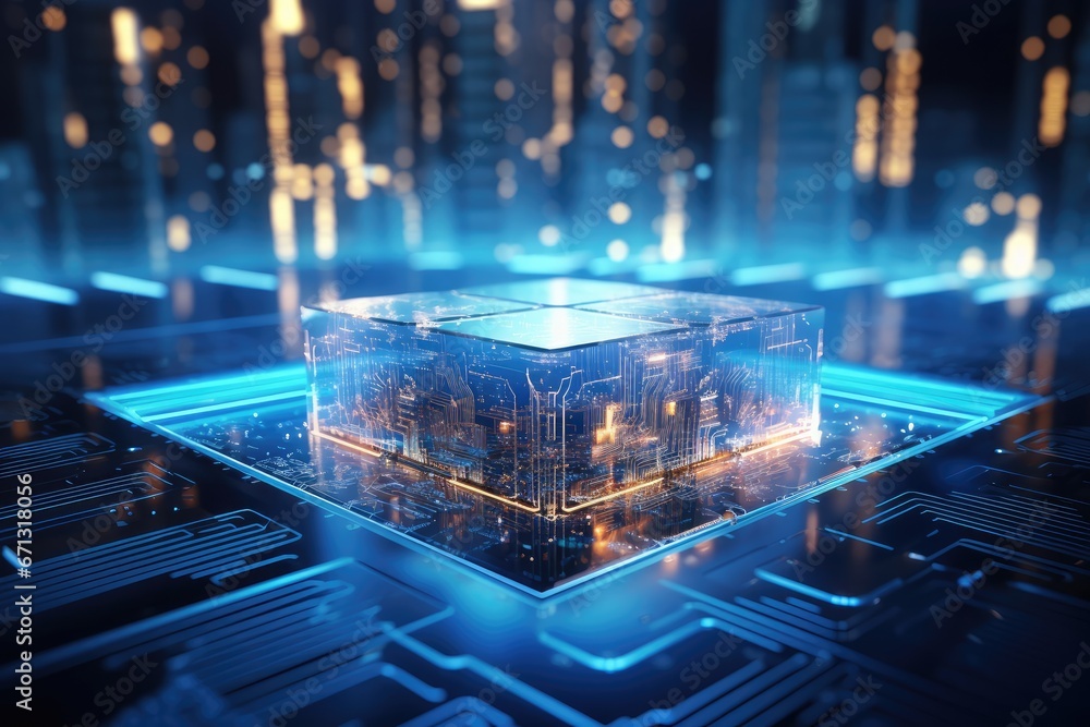 Processor AI artificial intelligence technology. smart computer chipset ...