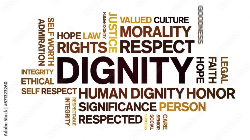 Dignity animated tag word cloud;text design animation kinetic ...