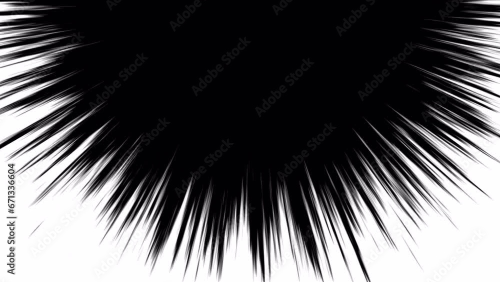 Comic-style shaking loop effect line frame at the bottom with an alpha ...