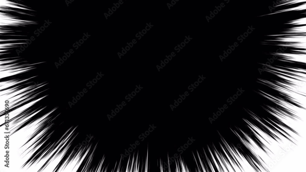 Comic-style shaking loop effect line frame with an alpha channel on a ...