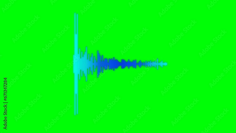 Audio spectrum green screen, Seamless loop 4k video, 3D Animation ...