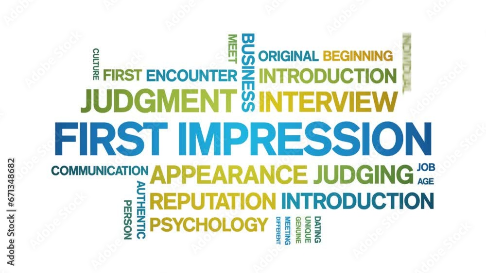 First impressions animated tag word cloud;text design animation kinetic ...
