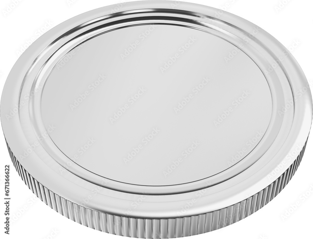 Digital png illustration of silver coin with copy space on transparent ...