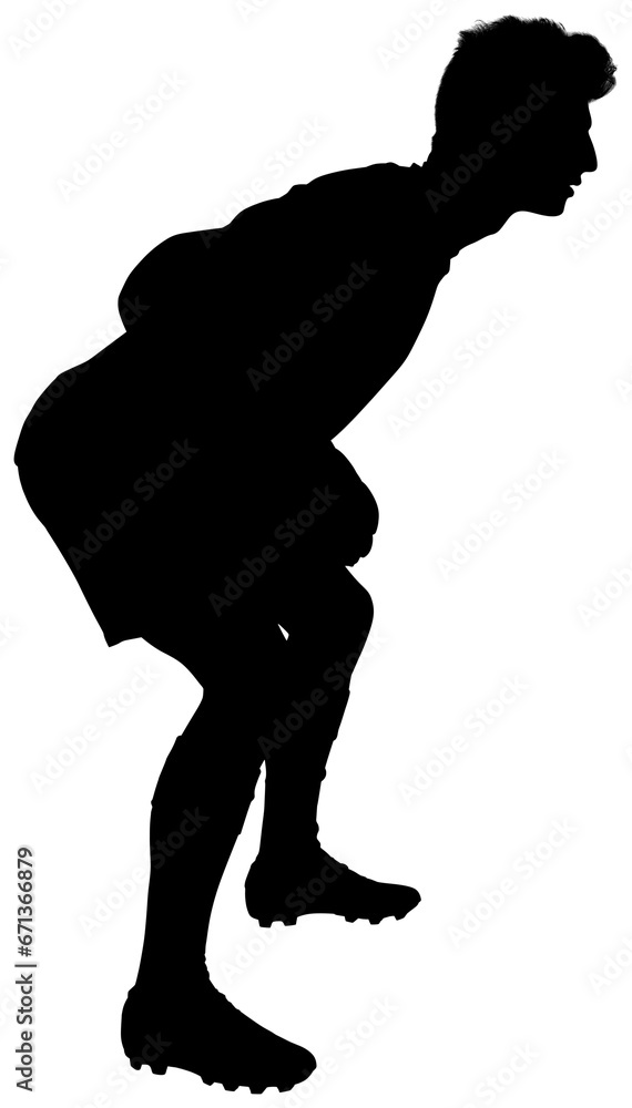 Digital png illustration of outline of football goal keeper on ...