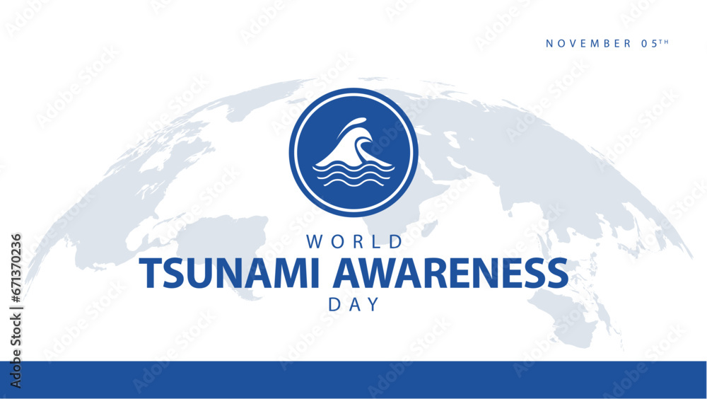 World tsunami awareness day. Tsunami warning vector illustration ...
