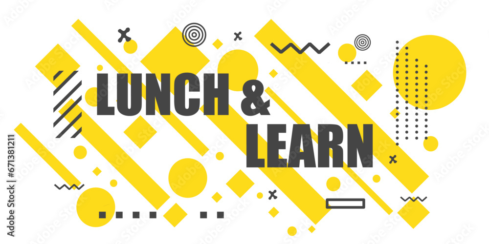Lunch & learn banner. Banner design, poster. Vector design illustration ...