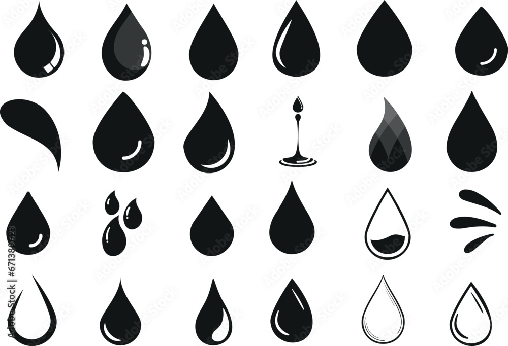 drops of water, water droplets Vector Illustration, Perfect for Graphic ...
