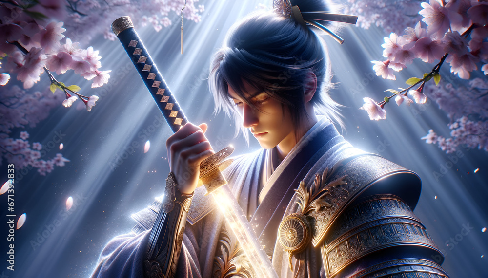 Samurai, Cinematic and realistic 4K ultra-detailed portrayal of aspect ...