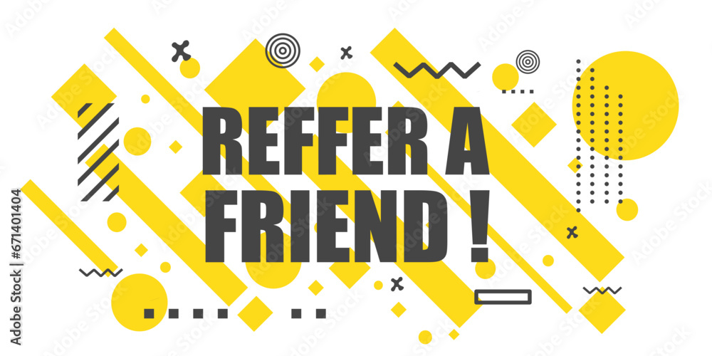 Reffer a friend banner. Banner design, poster. Vector design ...