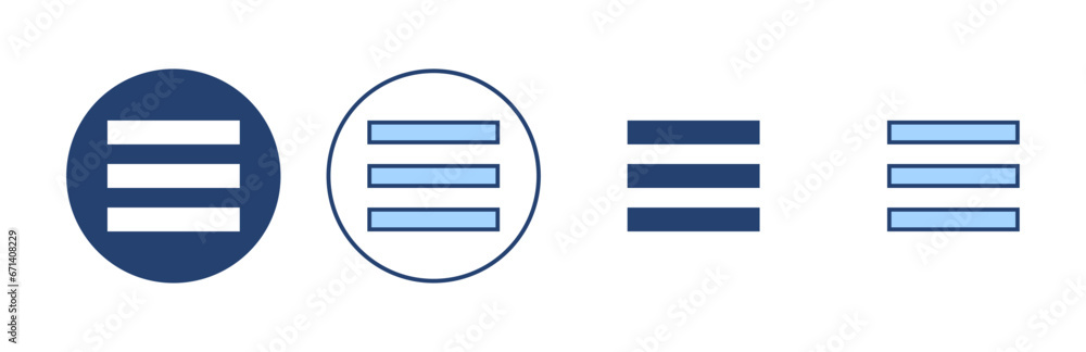Menu icon vector. web menu sign and symbol. hamburger menu symbol Stock ...