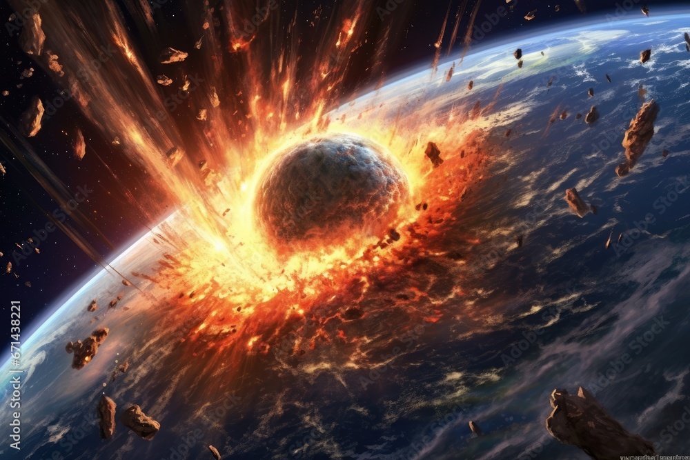 Illustrating the Impact of a Meteor Colliding with Earth Fragile ...