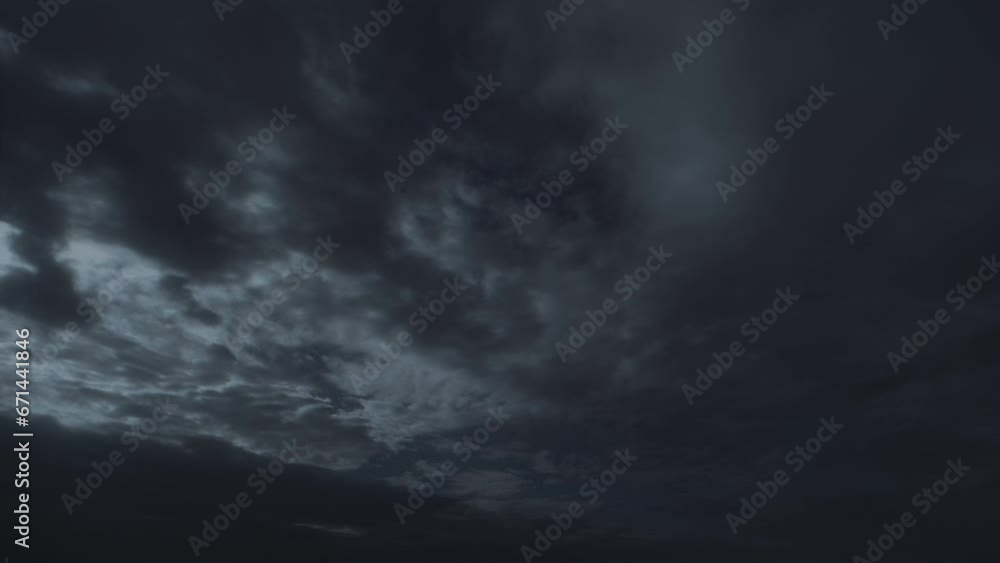 Storm Clouds:Dark clouds and lightning Realistic animation effects ...