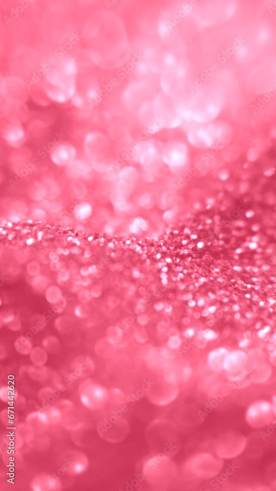 Viva Magenta lights bokeh background, Chrismas lights bokeh. Color of the 2023 year. Blurred and ...