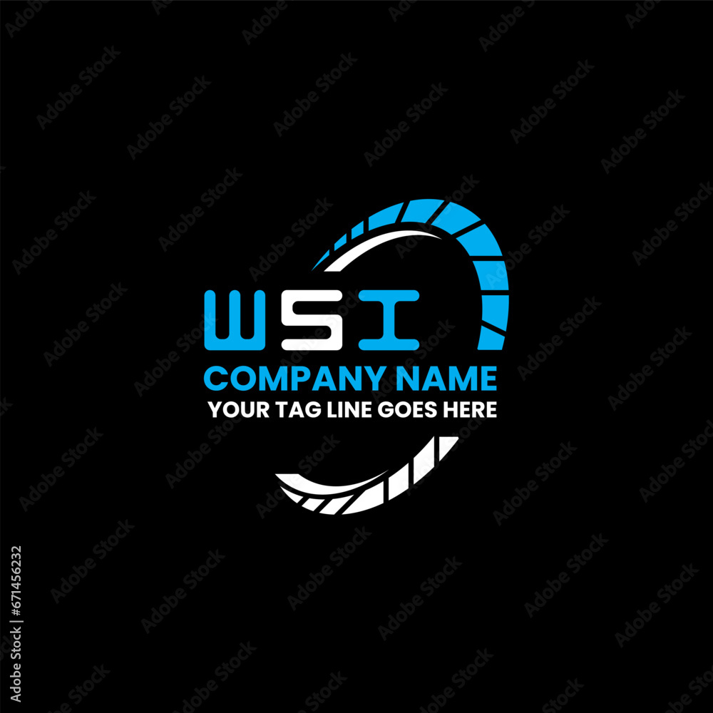 WSI letter logo vector design, WSI simple and modern logo. WSI ...