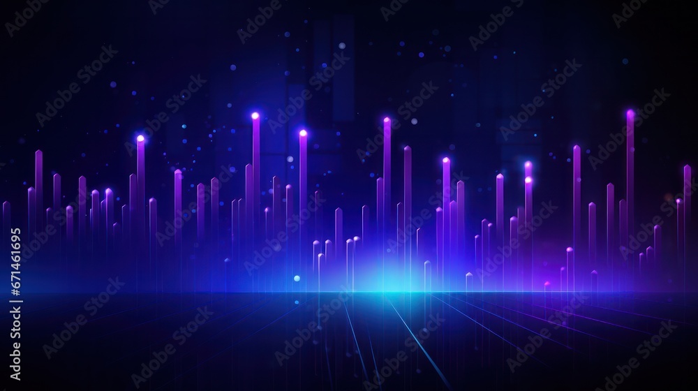 data visualization hi-tech futuristic infographic illustration in neon ...