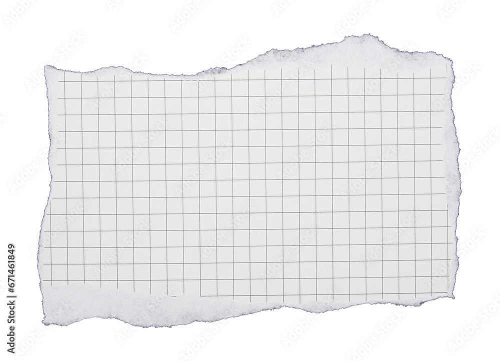 Torn striped paper sheet on transparent background png file Stock Photo ...