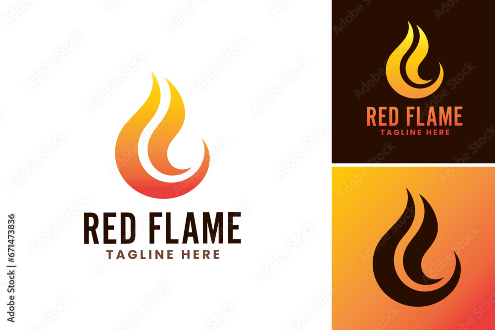 "Red Flame Logo Design" is a fiery and visually striking logo design ...